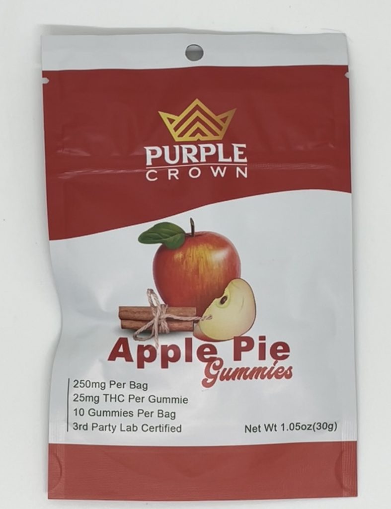 PURPLE CROWN THC APPLE PIE 250MG 10 PACKS – Okie Express